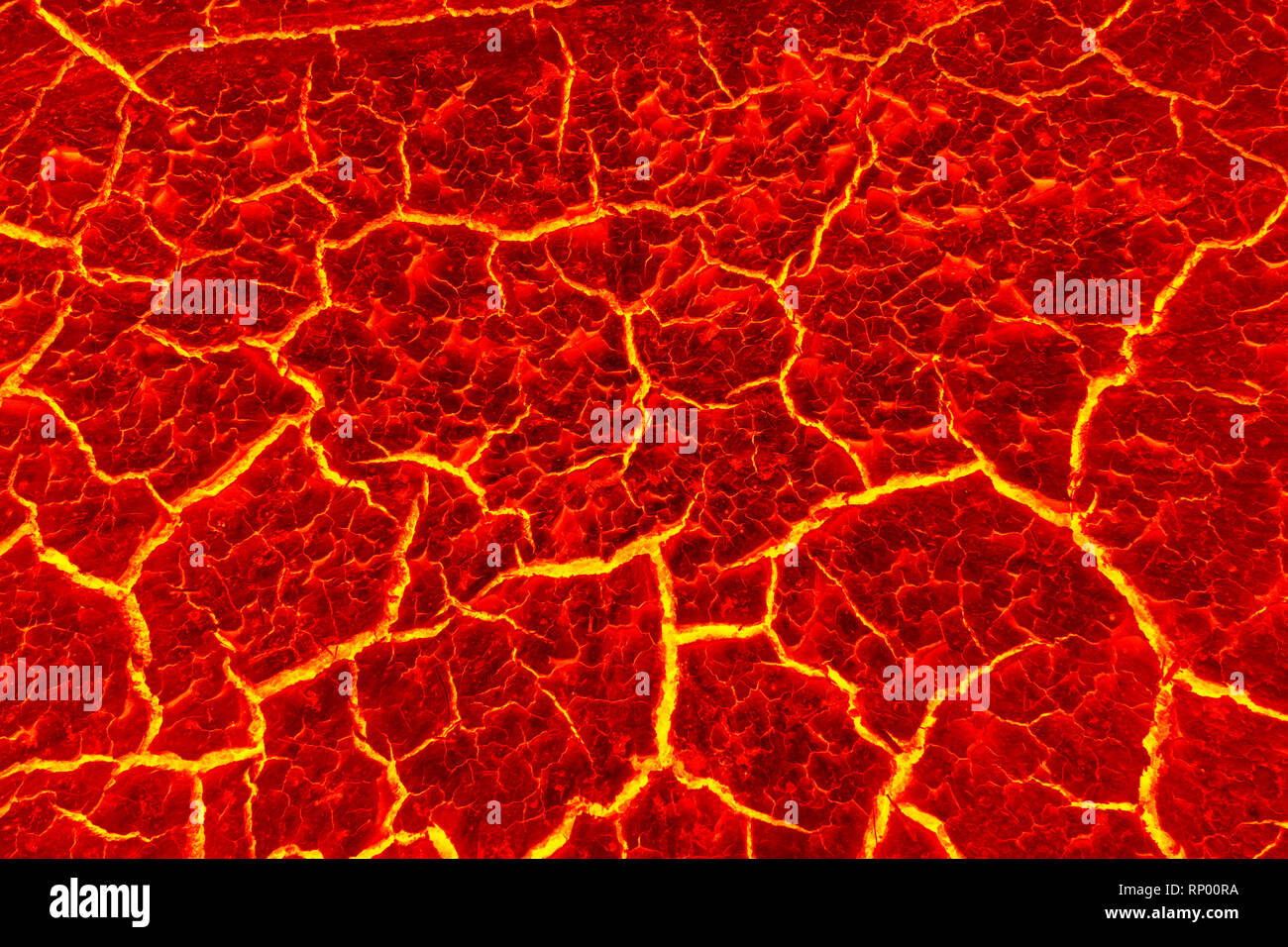 heat red cracked ground texture after eruption volcano Stock Photo - Alamy