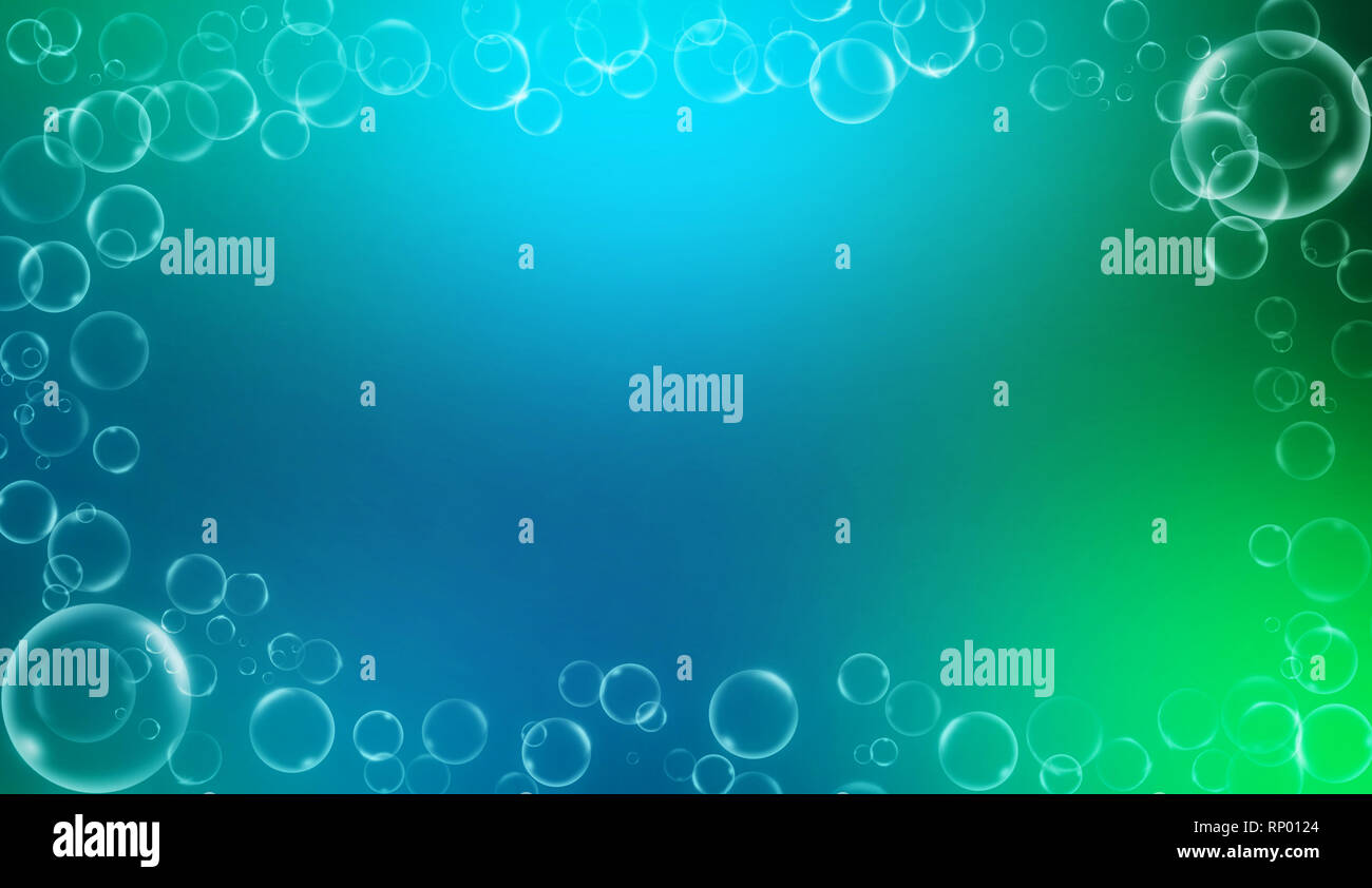 Border water bubbles . Abstract frame for modern backgrounds, brochure ...