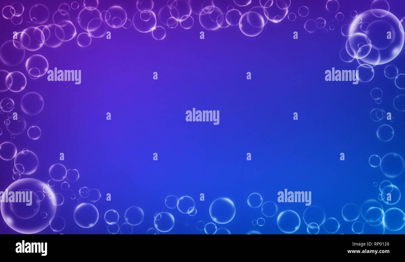 Border water bubbles . Abstract frame for modern backgrounds, brochure ...