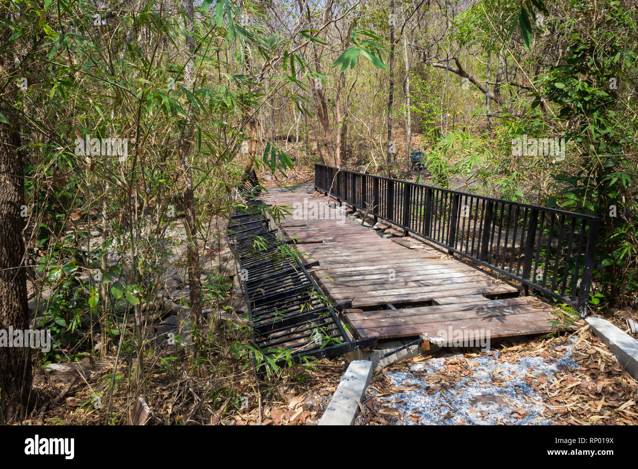Broken wooden bridge hi-res stock photography and images - Alamy