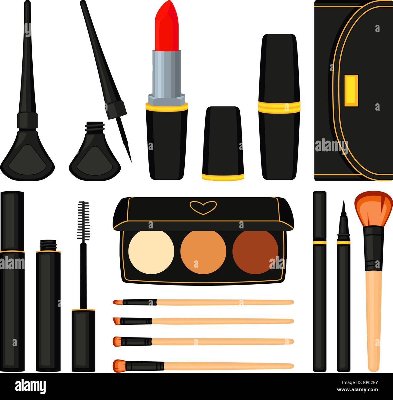 Brush applicator bottle Stock Vector Images - Alamy