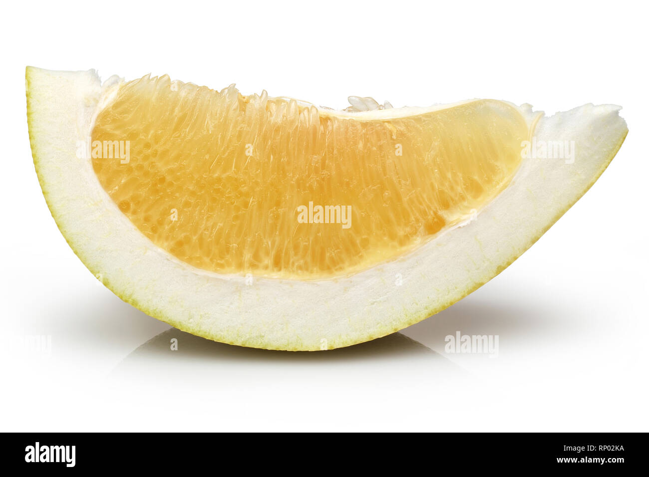 Fresh pomelo fruit slice isolated on white background Stock Photo - Alamy