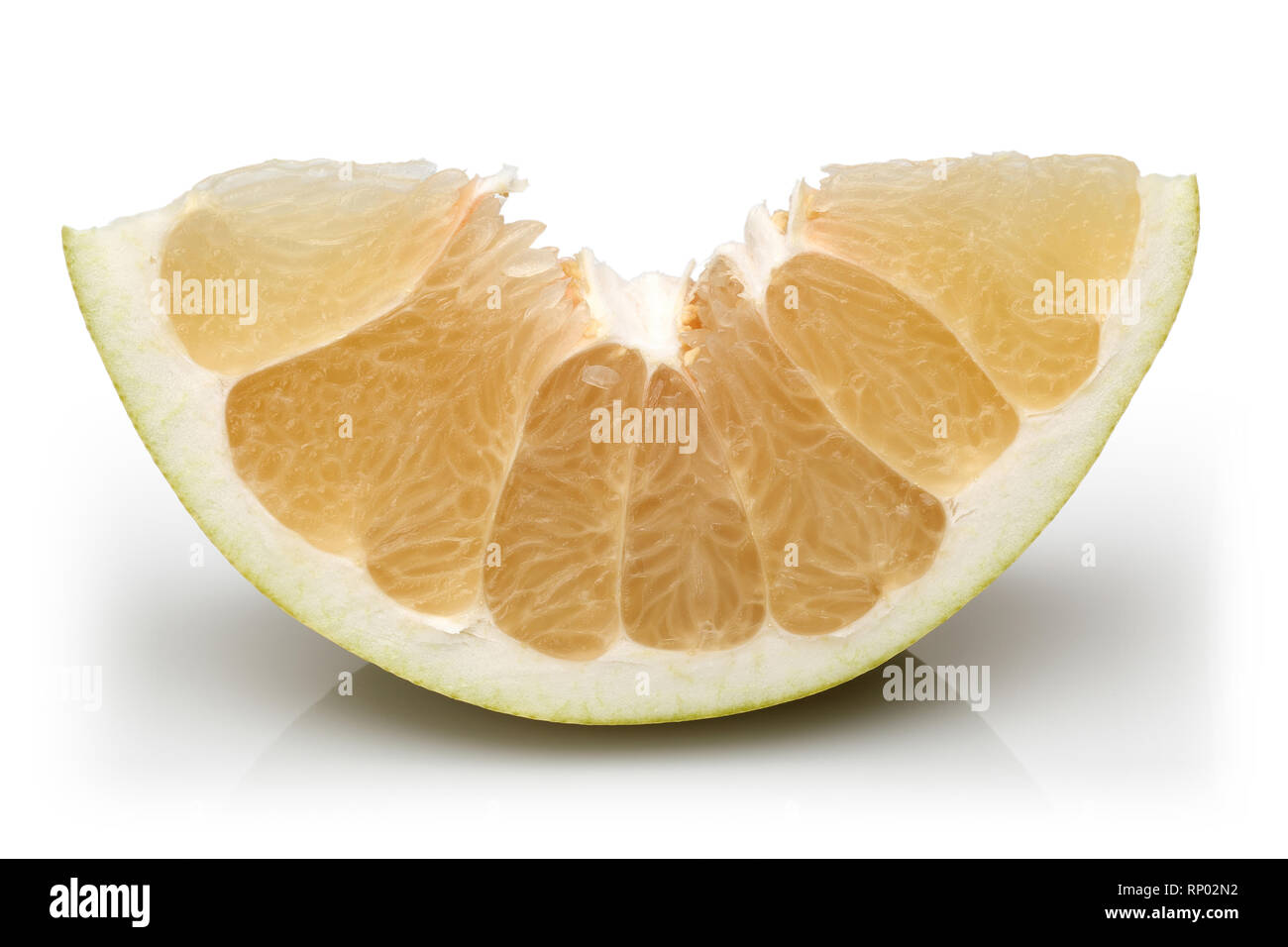 Fresh pomelo fruit slice isolated on white background Stock Photo - Alamy