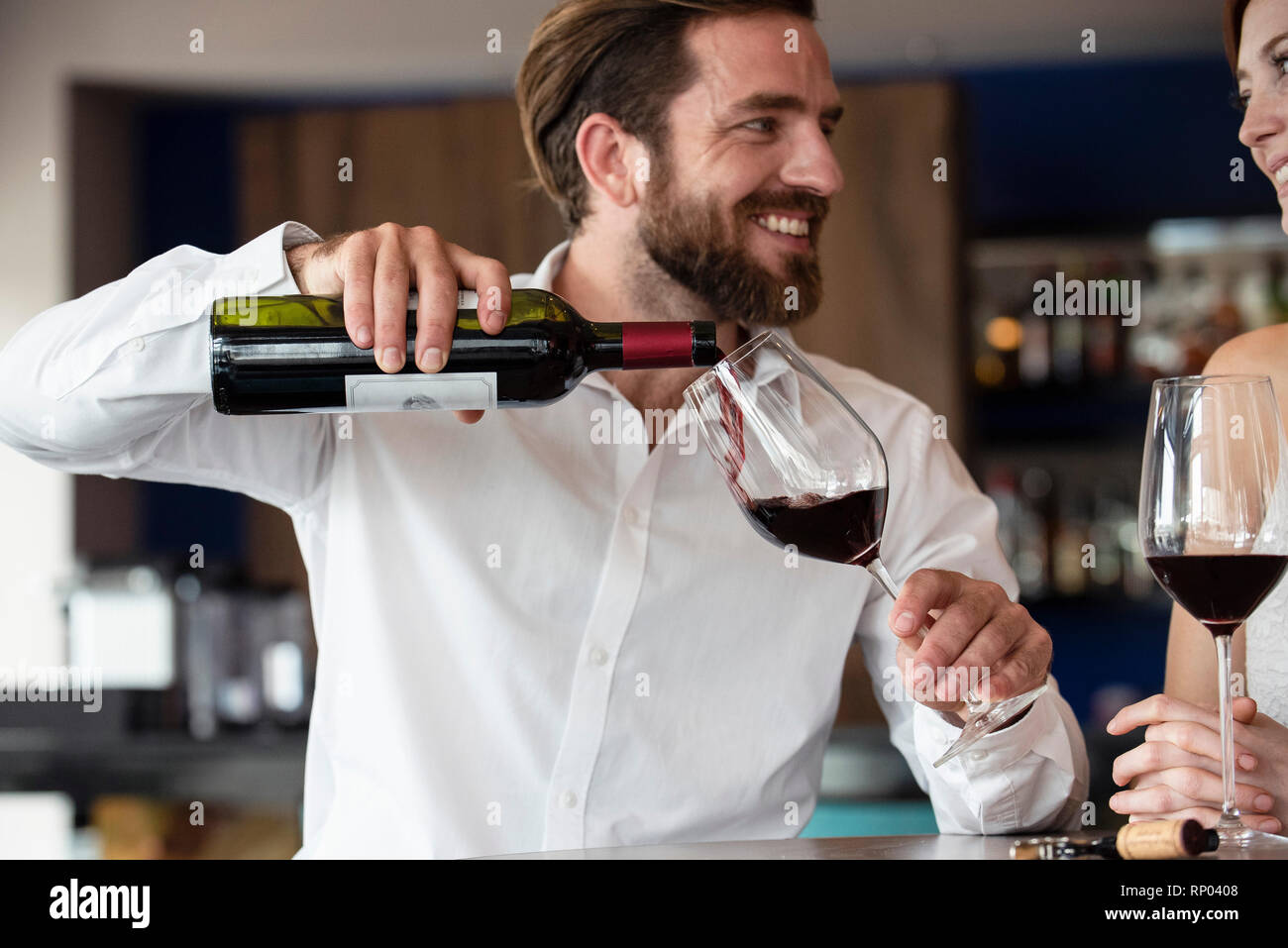 Pouring Wine Photography