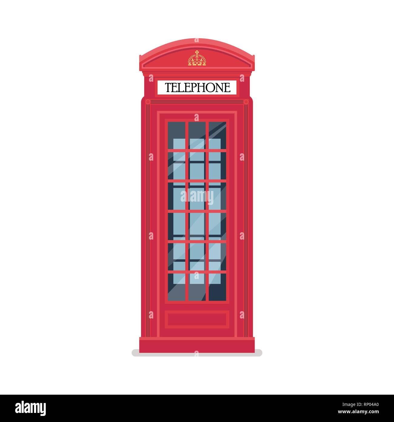 London red telephone booth. Vector illustration Stock Vector Image ...