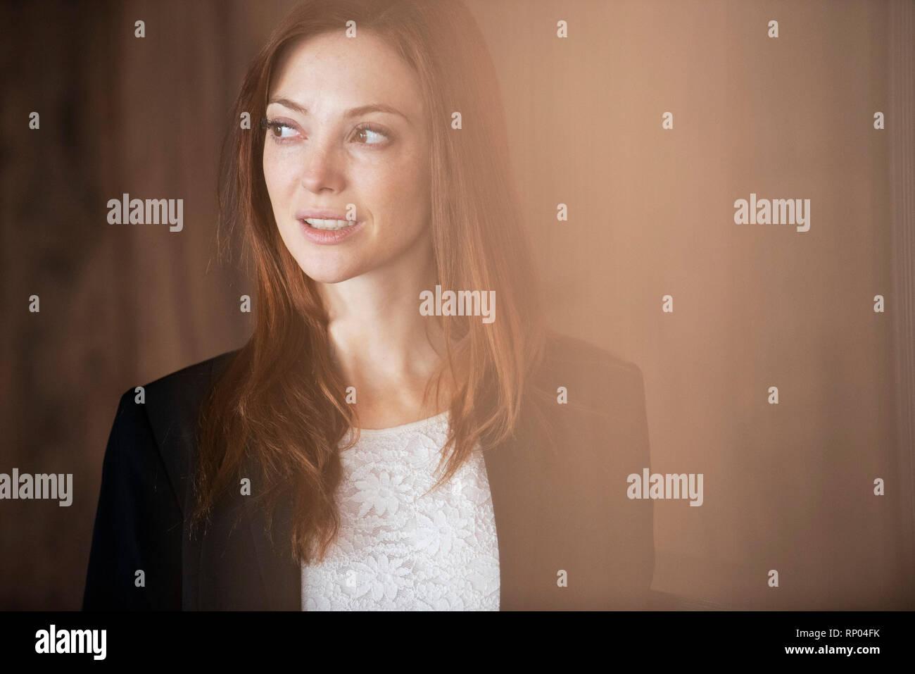 Beautiful woman reception hotel hi-res stock photography and images - Alamy