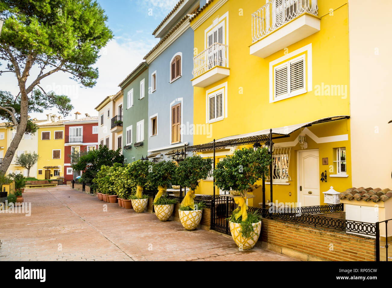 Cityscape Port Saplaya, Alboraya, Valencia, Spain (Port Sa Platja Stock ...