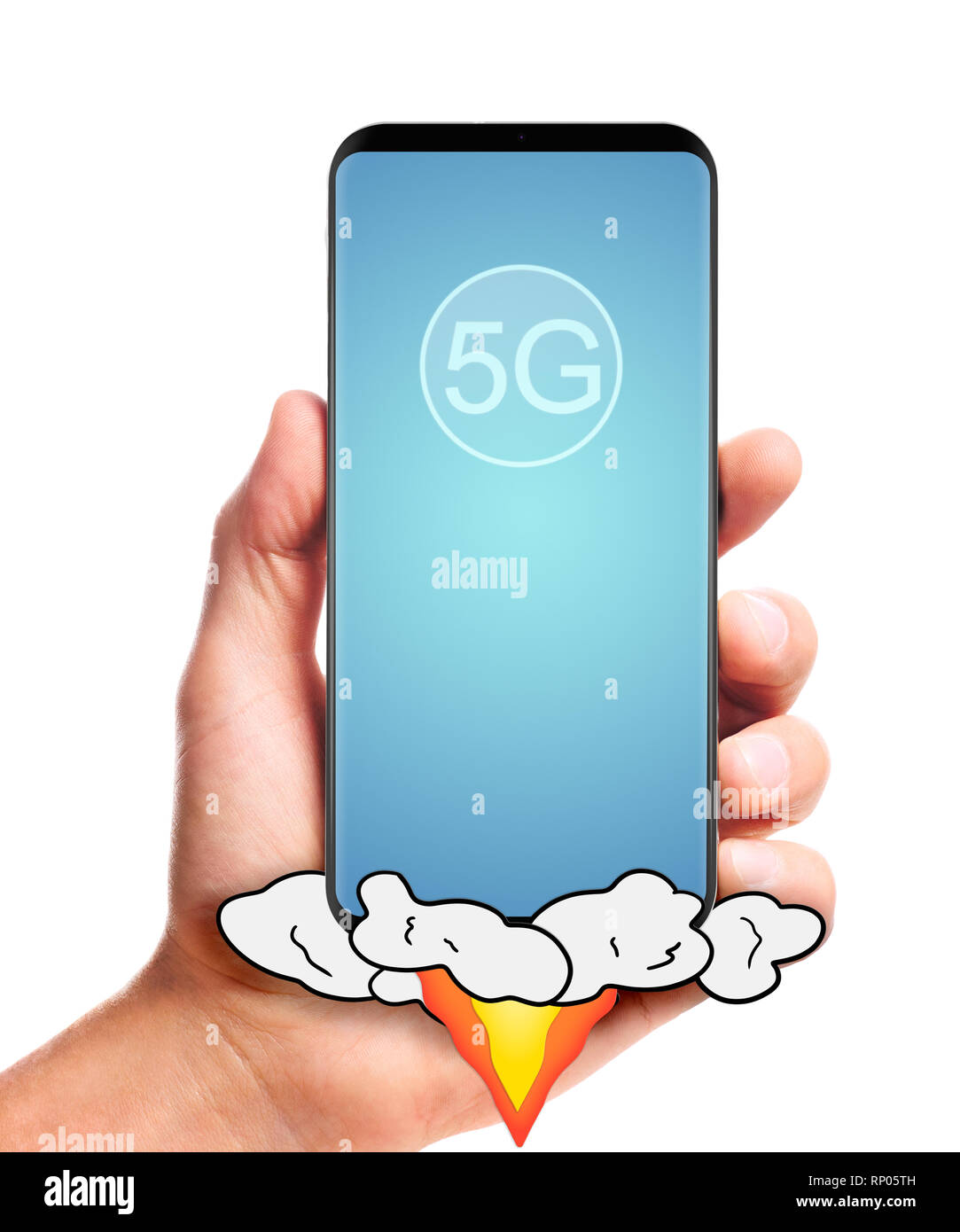 hand holding 5g smartphone Stock Photo - Alamy