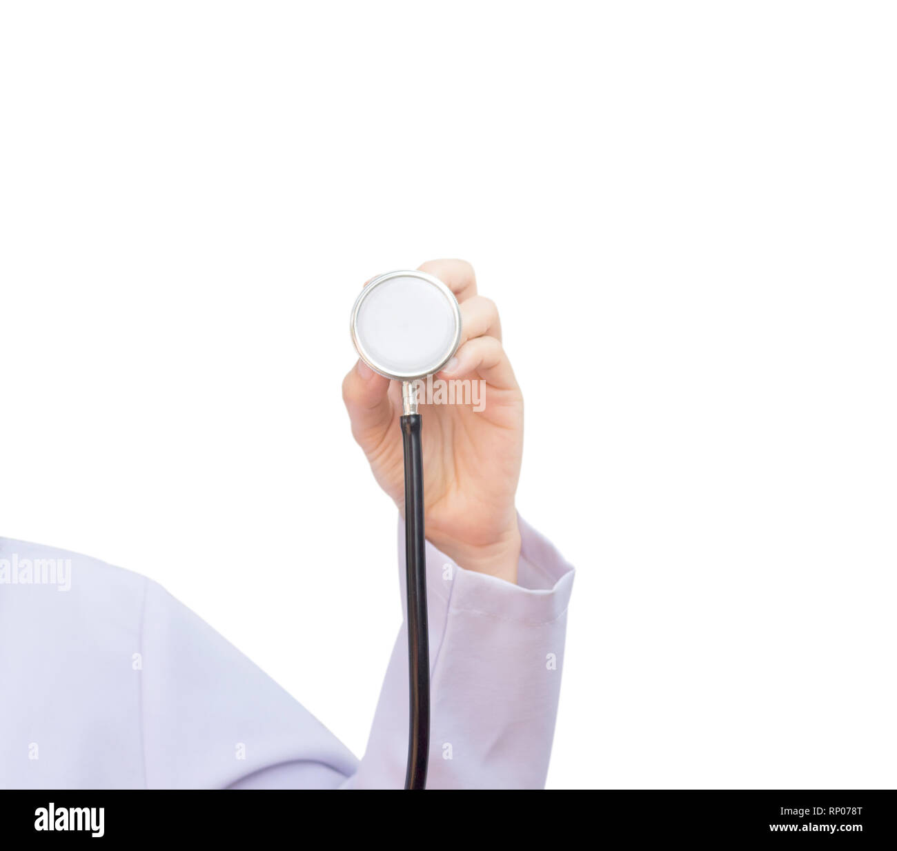Medical doctor stethoscope isolated on white background Stock Photo - Alamy