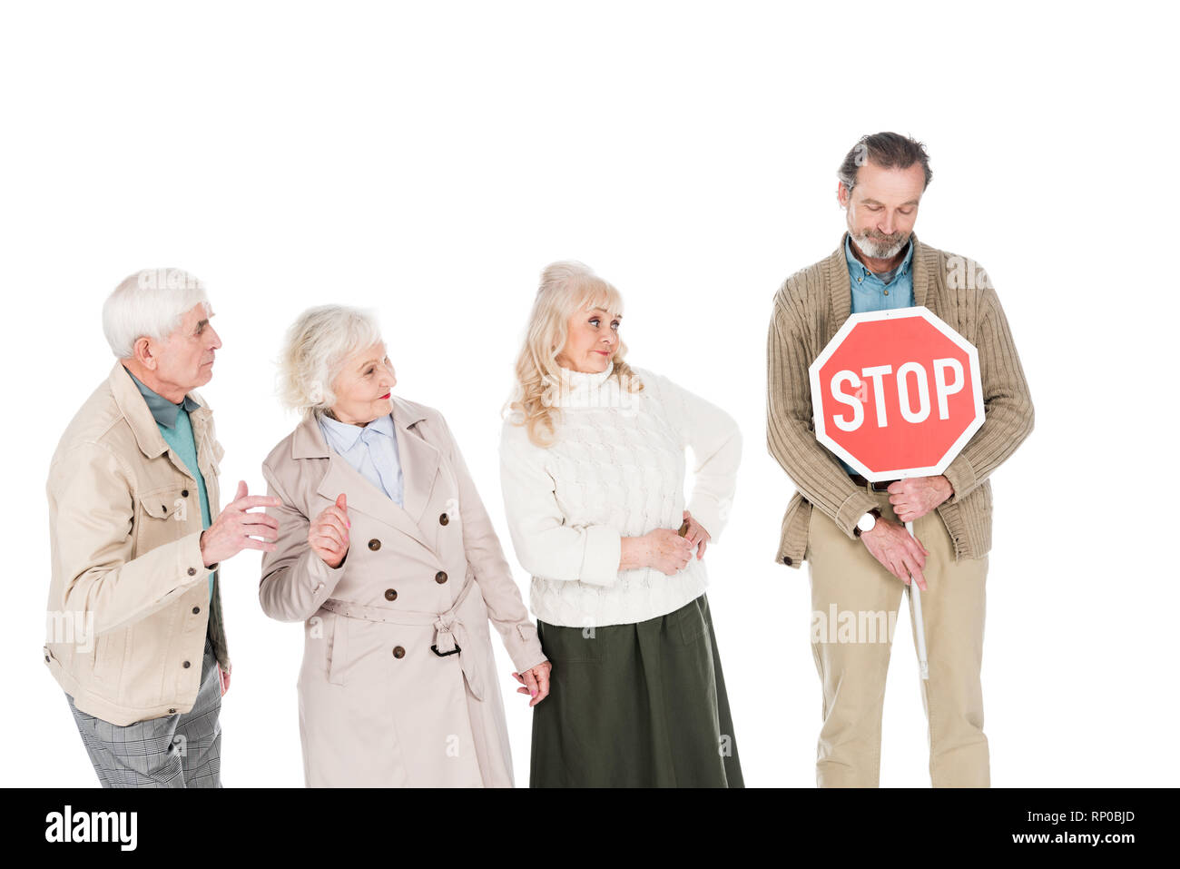 Man holding stop sign hi-res stock photography and images - Alamy