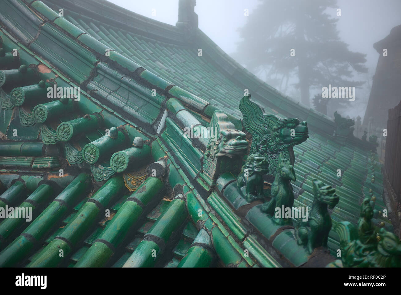 China Shaolin Temple In Fog