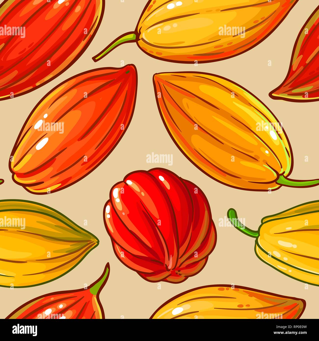 Cocoa on tree Stock Vector Images - Alamy