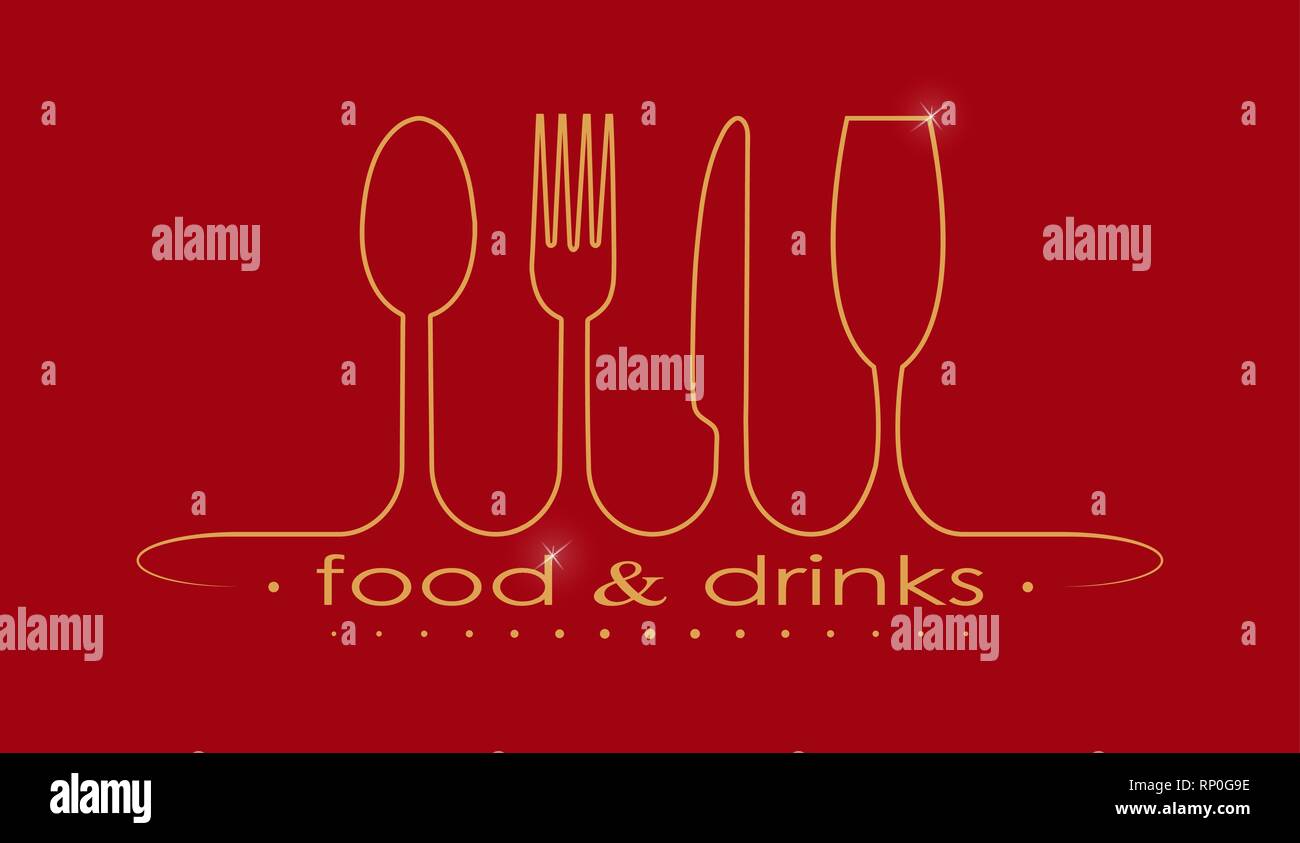 Logo for the decoration of the menu of the restaurant gastroservice or ...