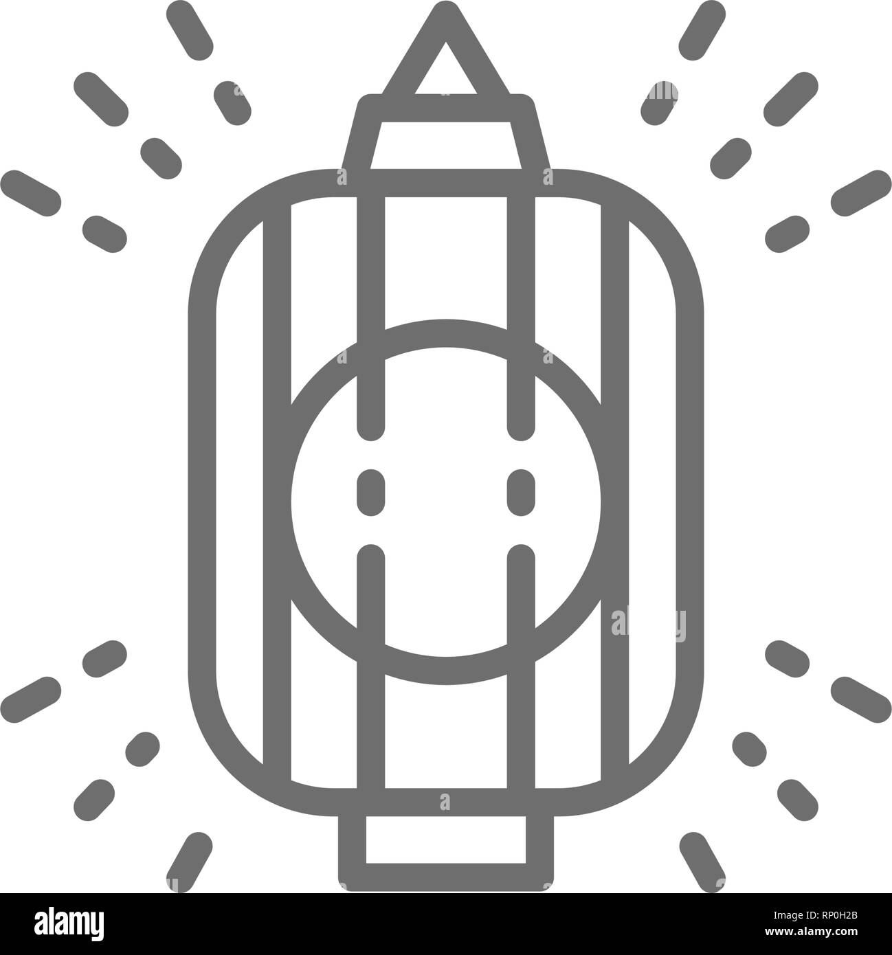 Japanese lantern, traditional lamp line icon Stock Vector Image & Art ...