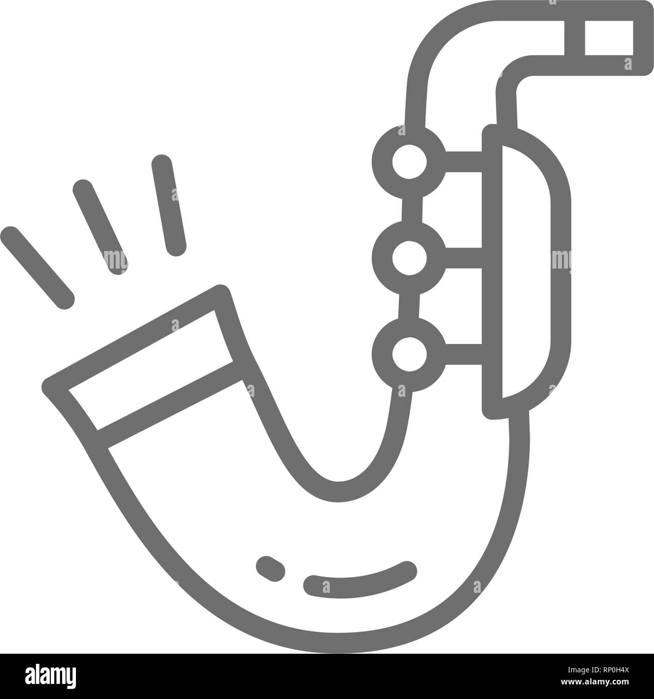 Saxophone icon flat style Stock Vector Images - Alamy