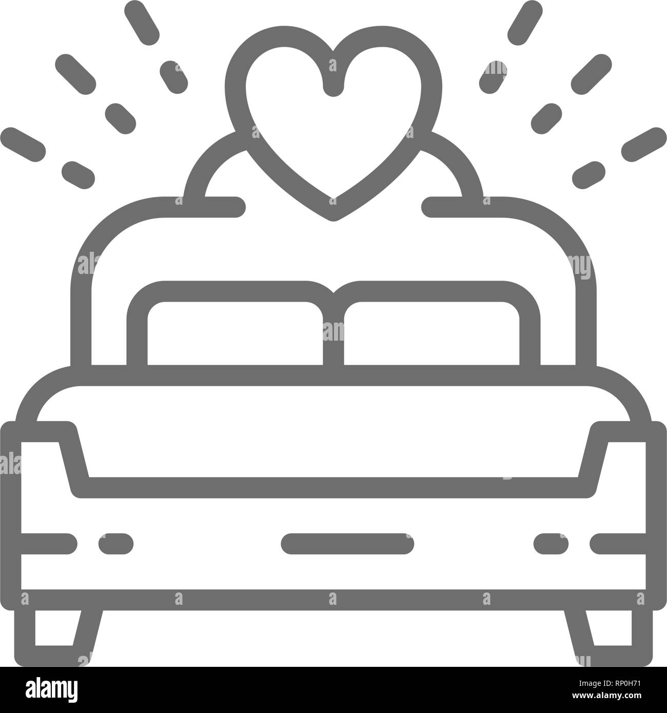 King size bed couple Stock Vector Images - Alamy