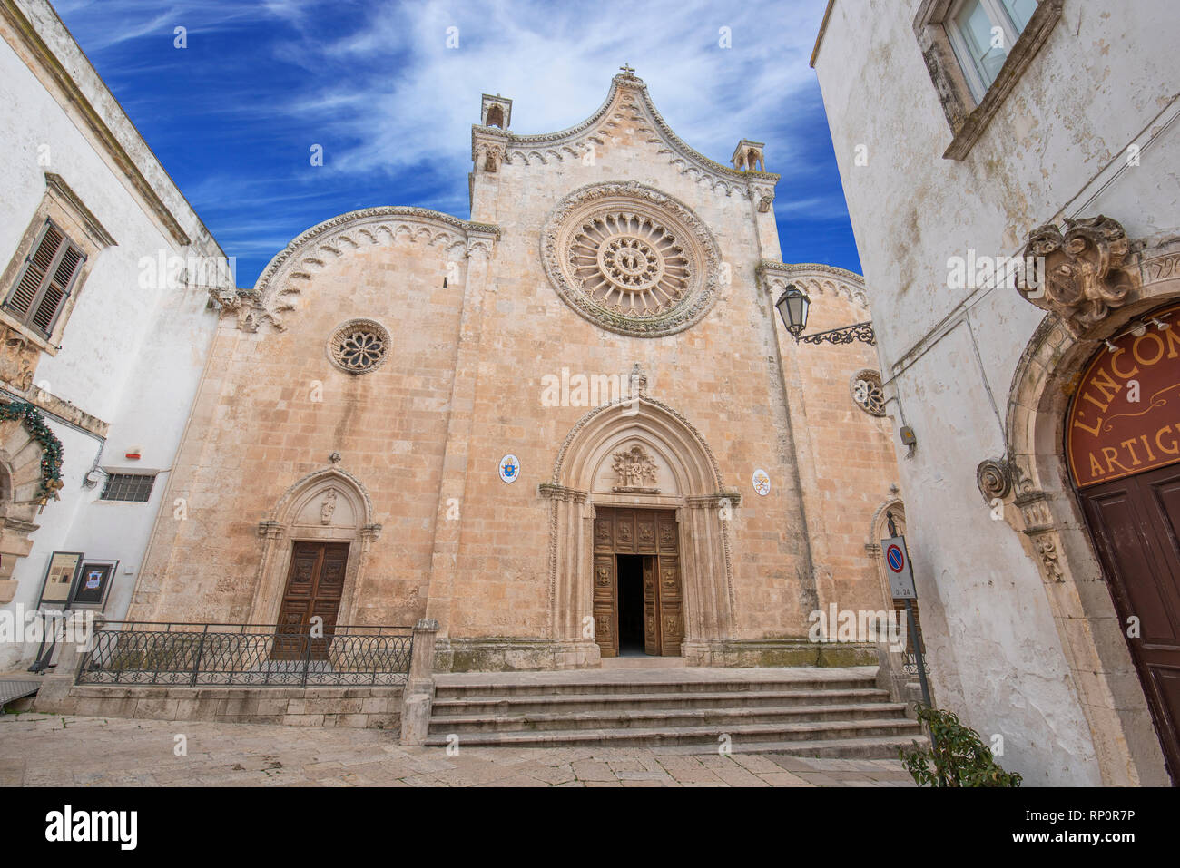Santa maria assunta cathedral italy ostuni puglia hi-res stock ...