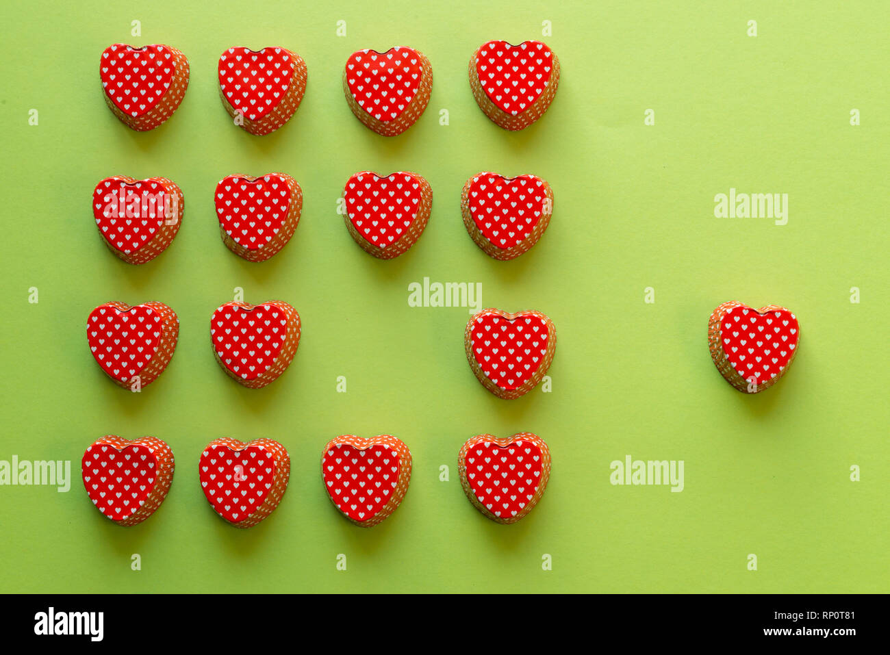 Teamwork concept made of hearts Stock Photo - Alamy
