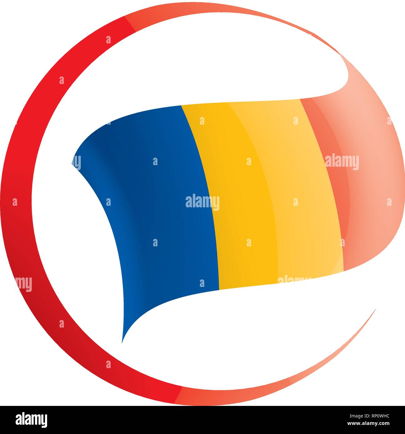 Chad flag, vector illustration on a white background Stock Vector Image ...