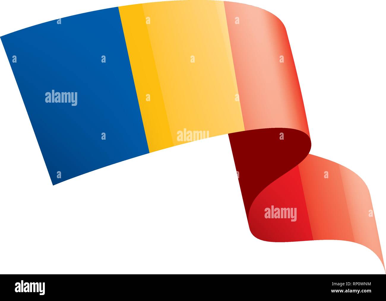 Chad flag, vector illustration on a white background Stock Vector Image ...