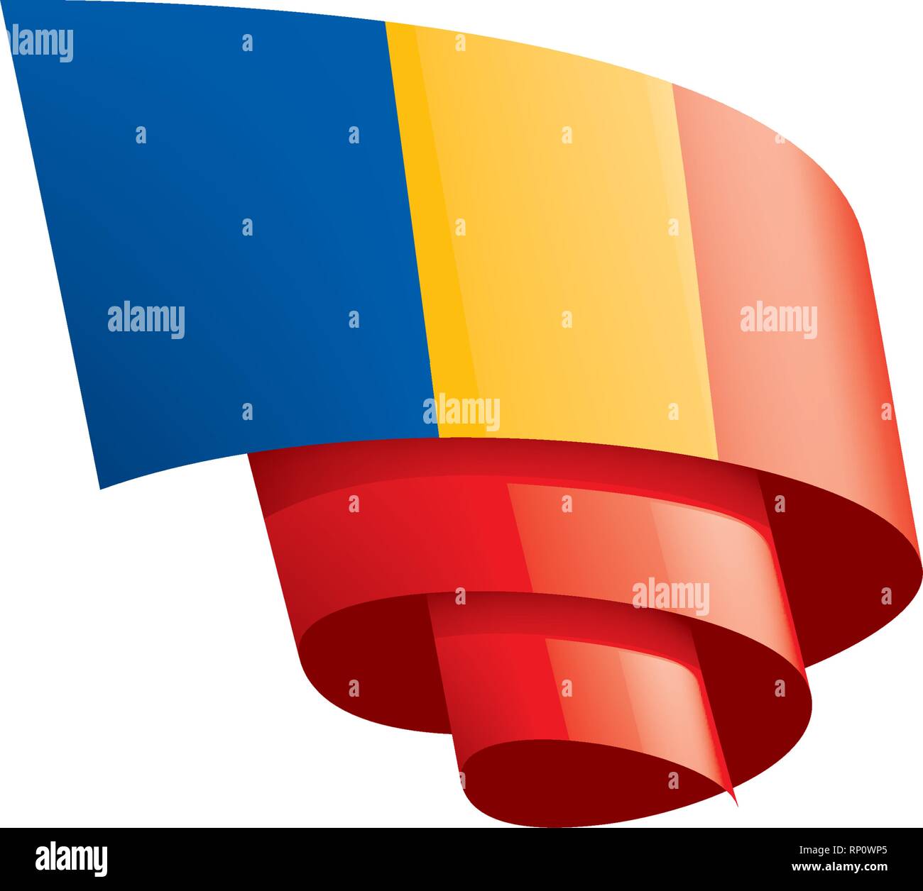 Chad flag, vector illustration on a white background Stock Vector Image ...