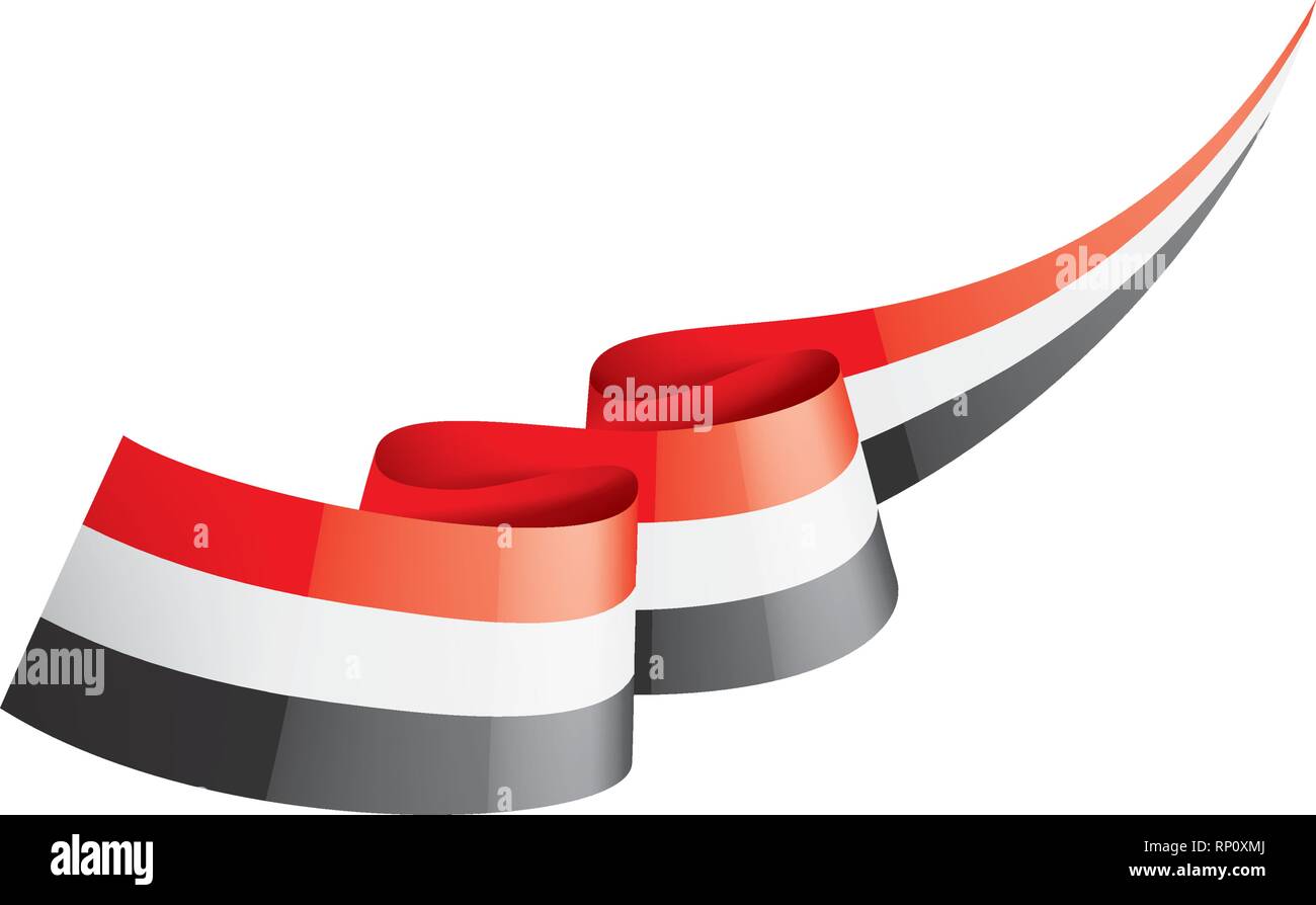 Yemeni flag, vector illustration on a white background Stock Vector ...