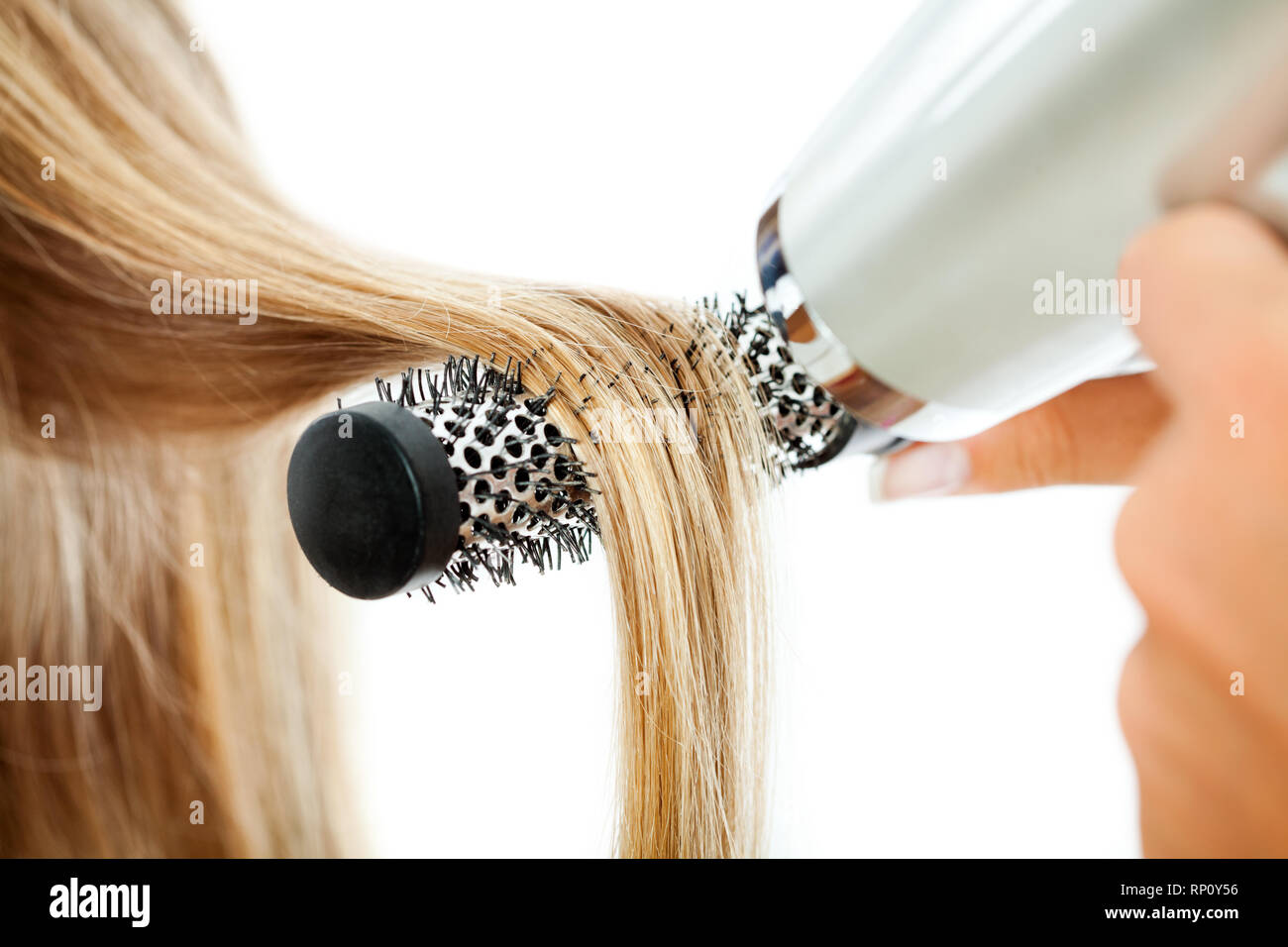 Beautiful girl hair dryer hi-res stock photography and images - Alamy
