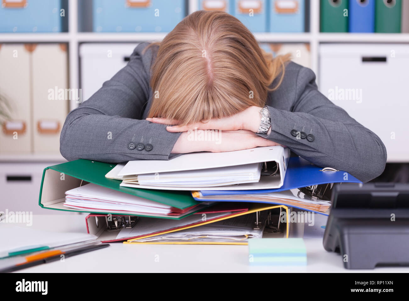 Woman Crying Desk High Resolution Stock Photography and Images - Alamy