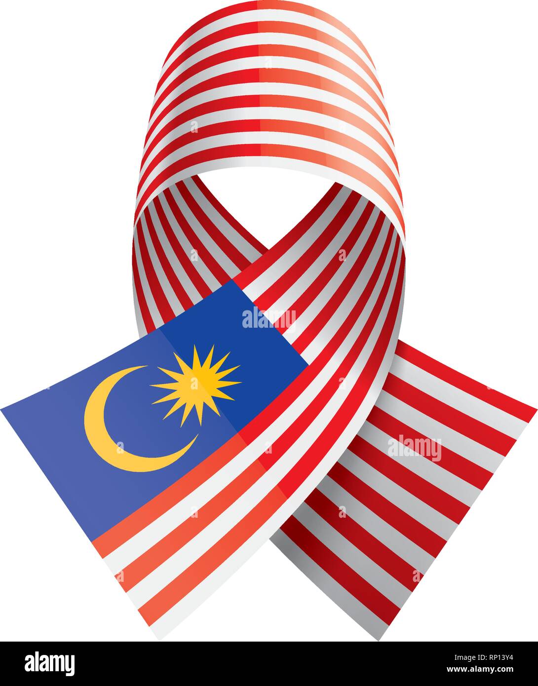 Malaysia flag, vector illustration on a white background Stock Vector ...