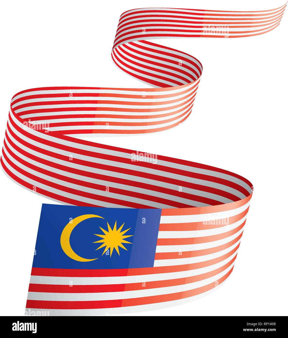 Malaysia flag, vector illustration on a white background Stock Vector ...