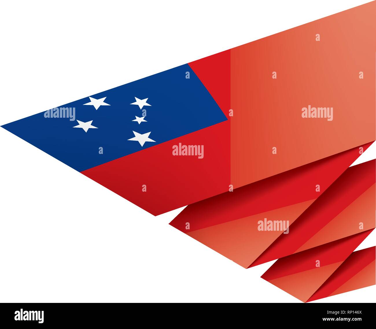 Samoa flag, vector illustration on a white background Stock Vector ...