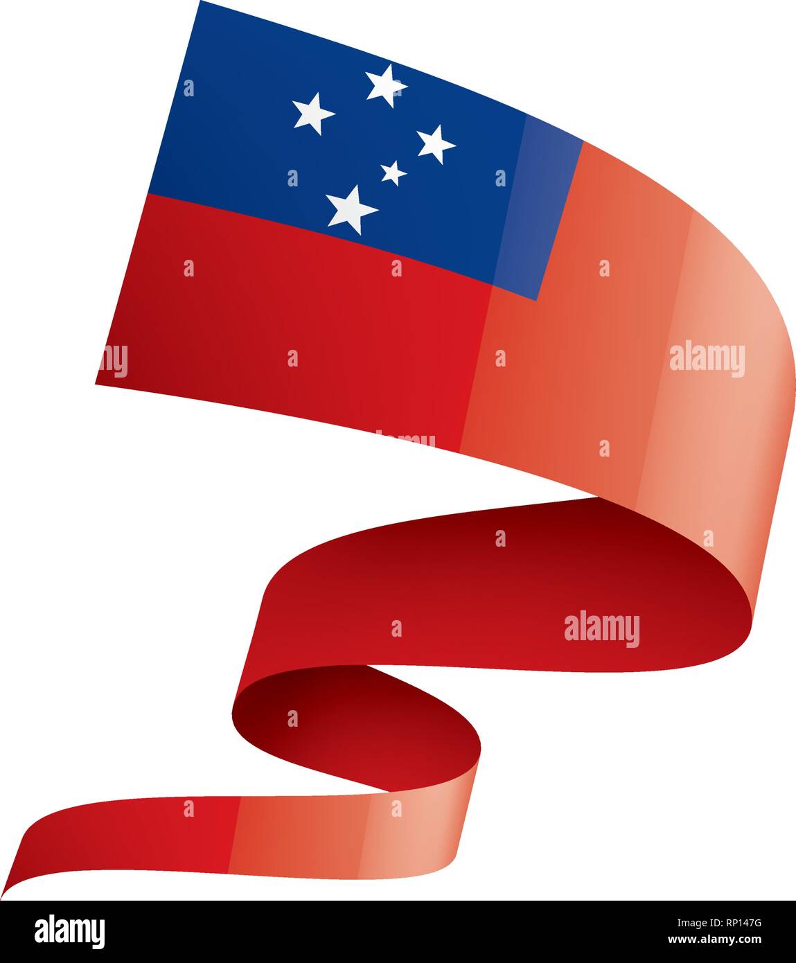 Samoa flag, vector illustration on a white background Stock Vector ...