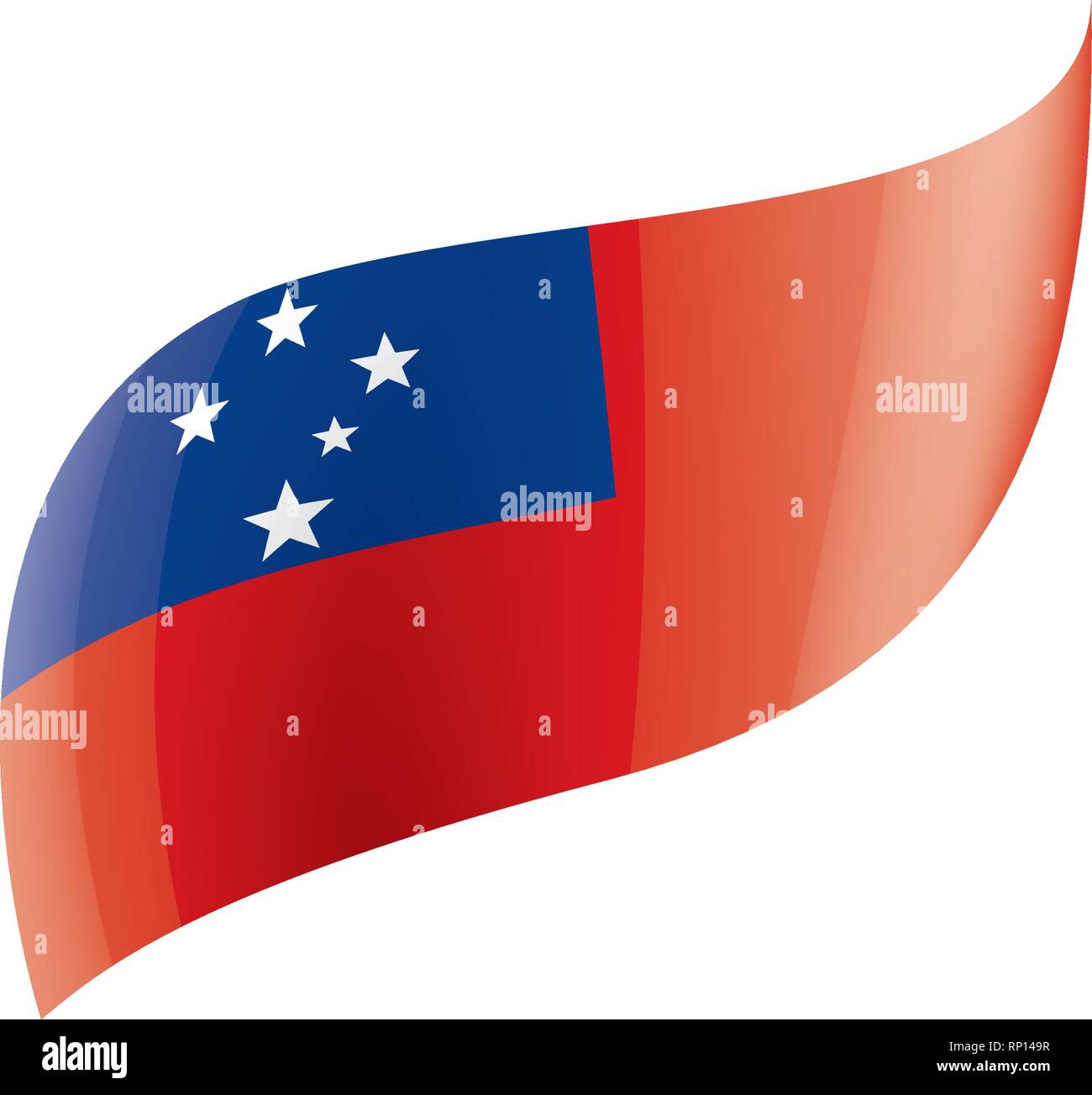 Samoa flag, vector illustration on a white background Stock Vector ...