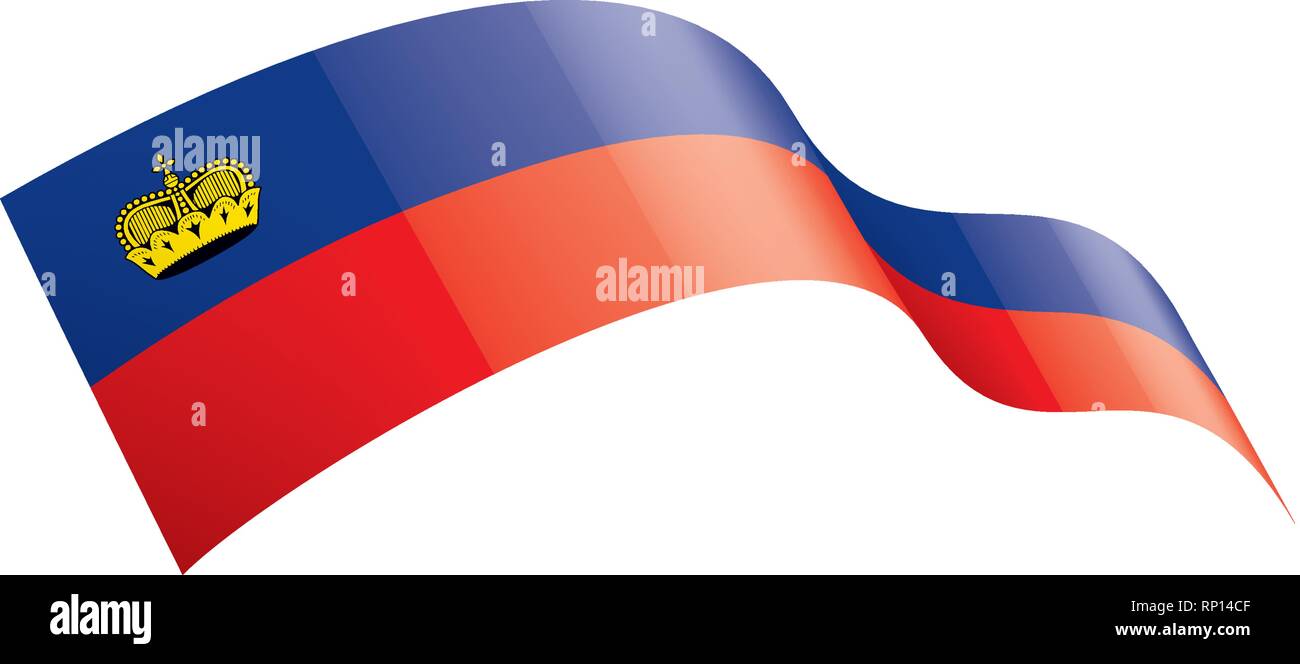 liechtenstein flag, vector illustration on a white background Stock ...