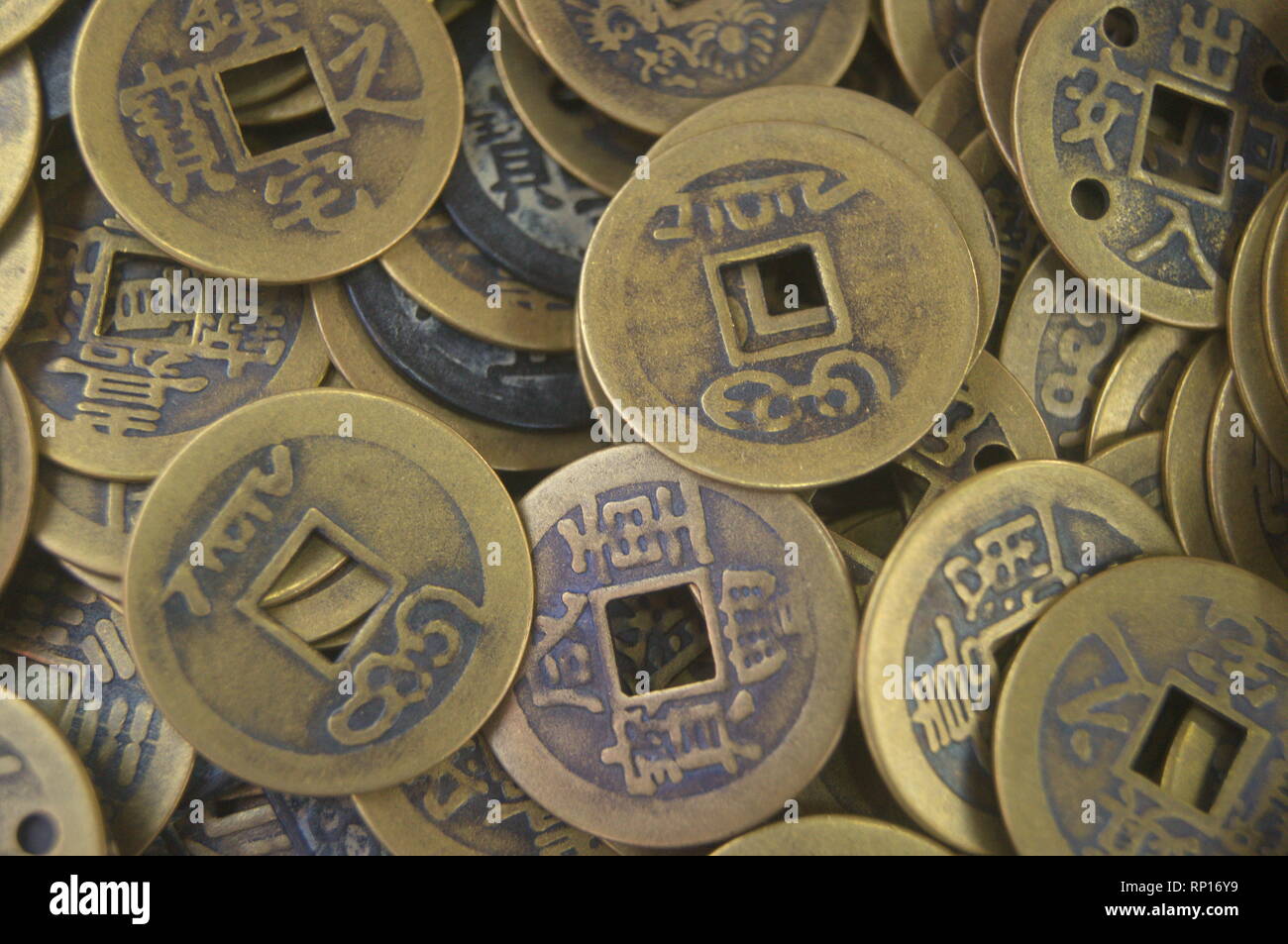 Chinese ancient coin knitting crafts Stock Photo - Alamy