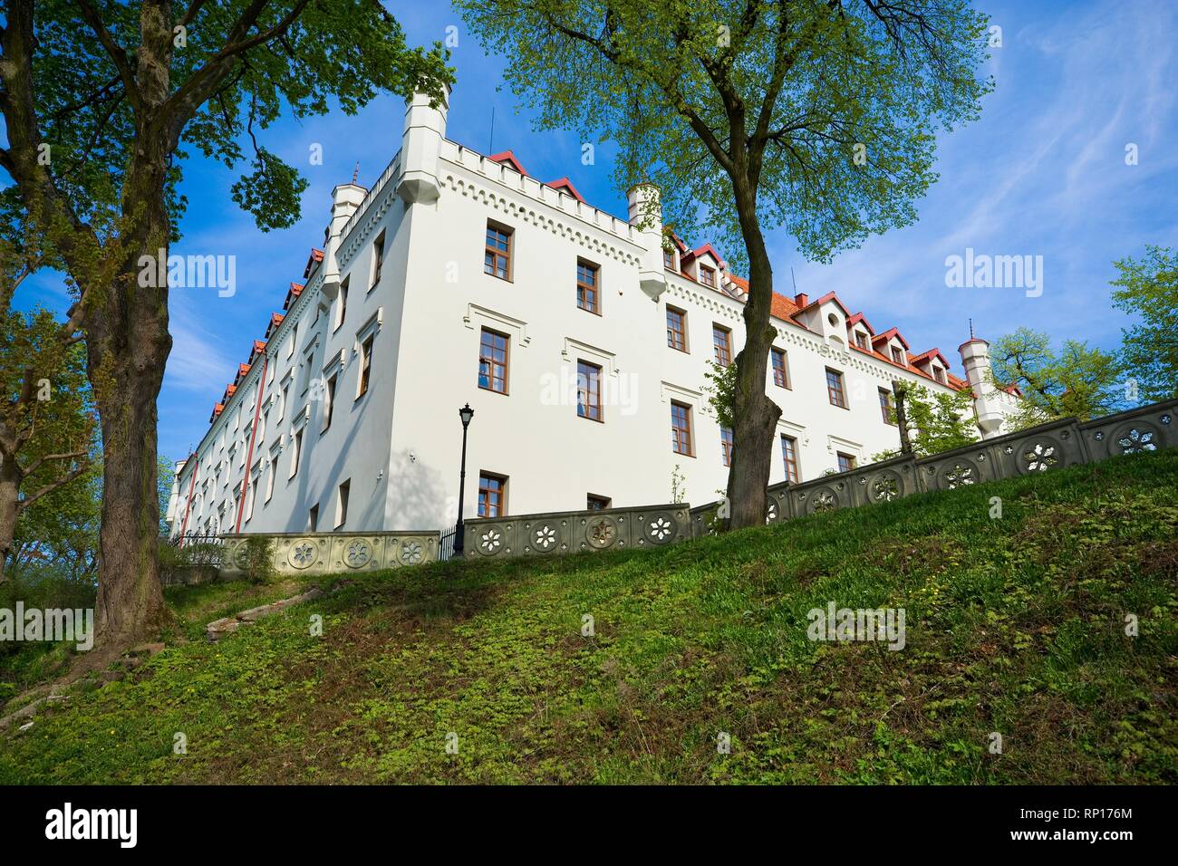 Medieval teutonic knights castle in Ryn, Poland (former Rhein, East ...