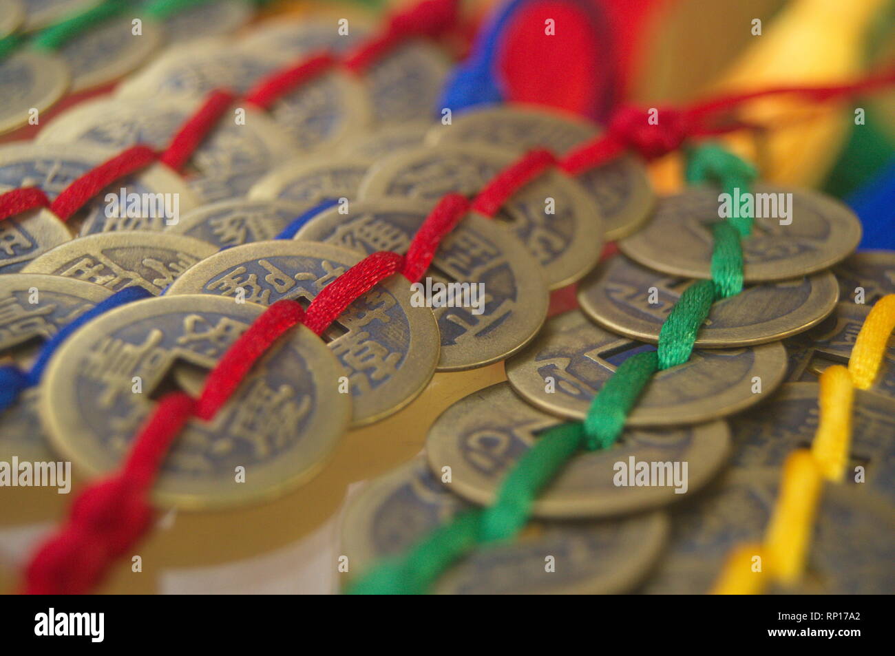 Chinese ancient coin knitting crafts Stock Photo - Alamy