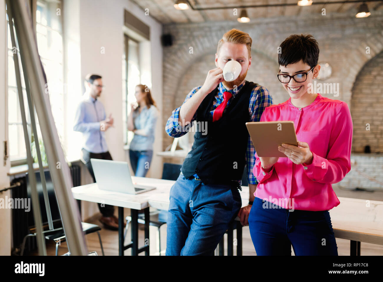 Business people having fun in office Stock Photo - Alamy
