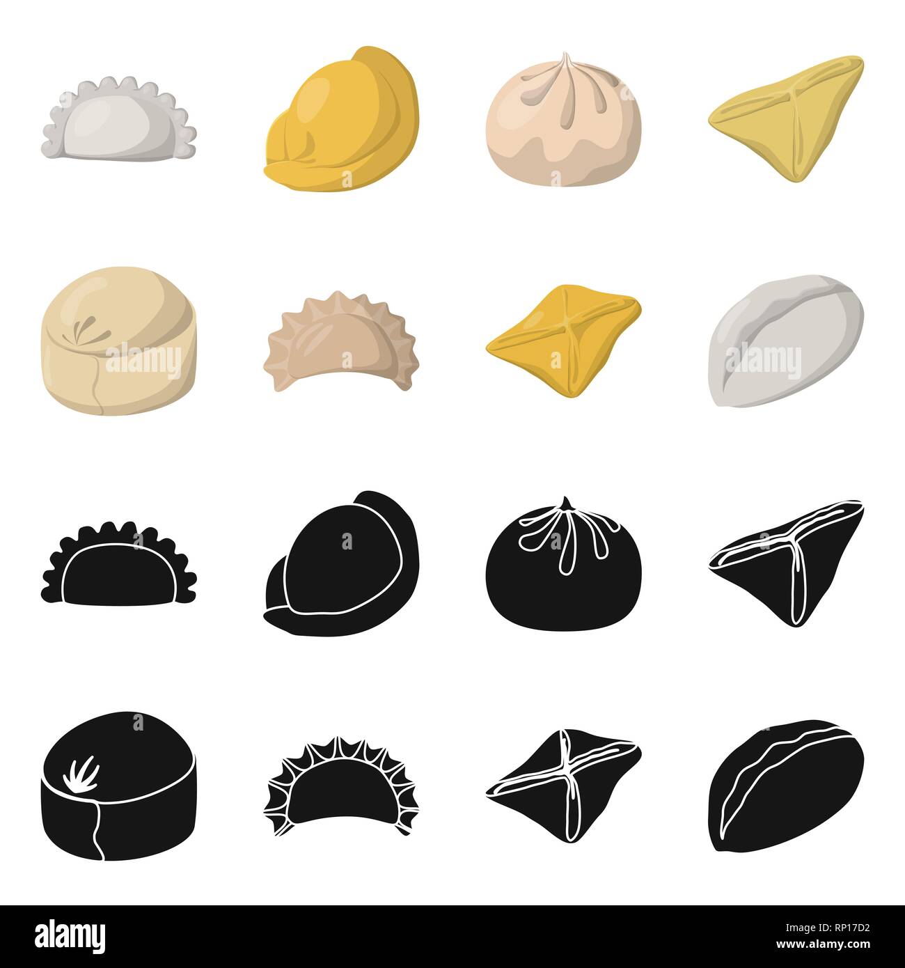 Vector illustration of products and cooking sign. Collection of ...