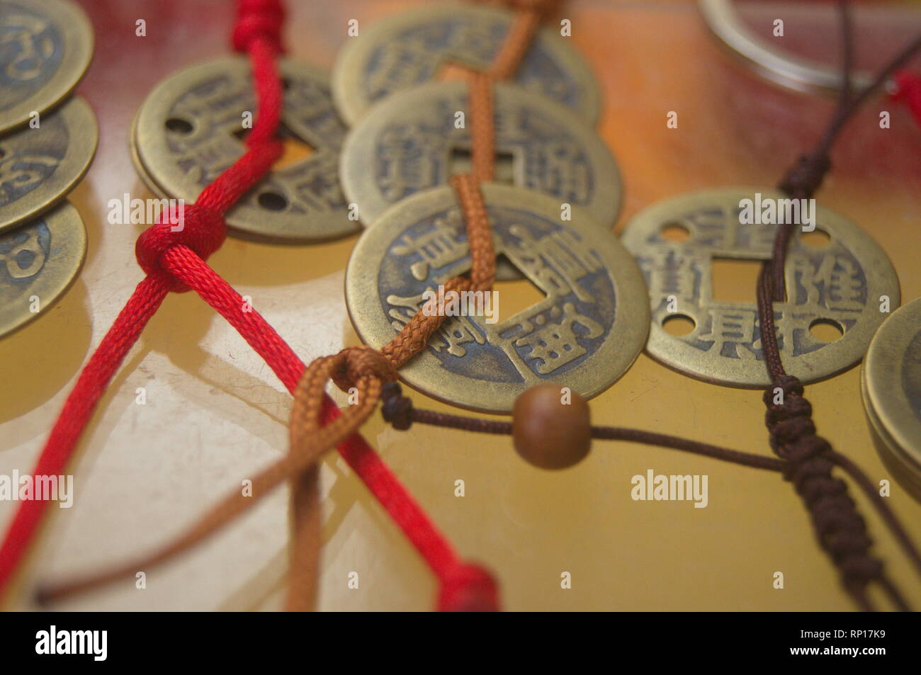 Chinese ancient coin knitting crafts Stock Photo - Alamy