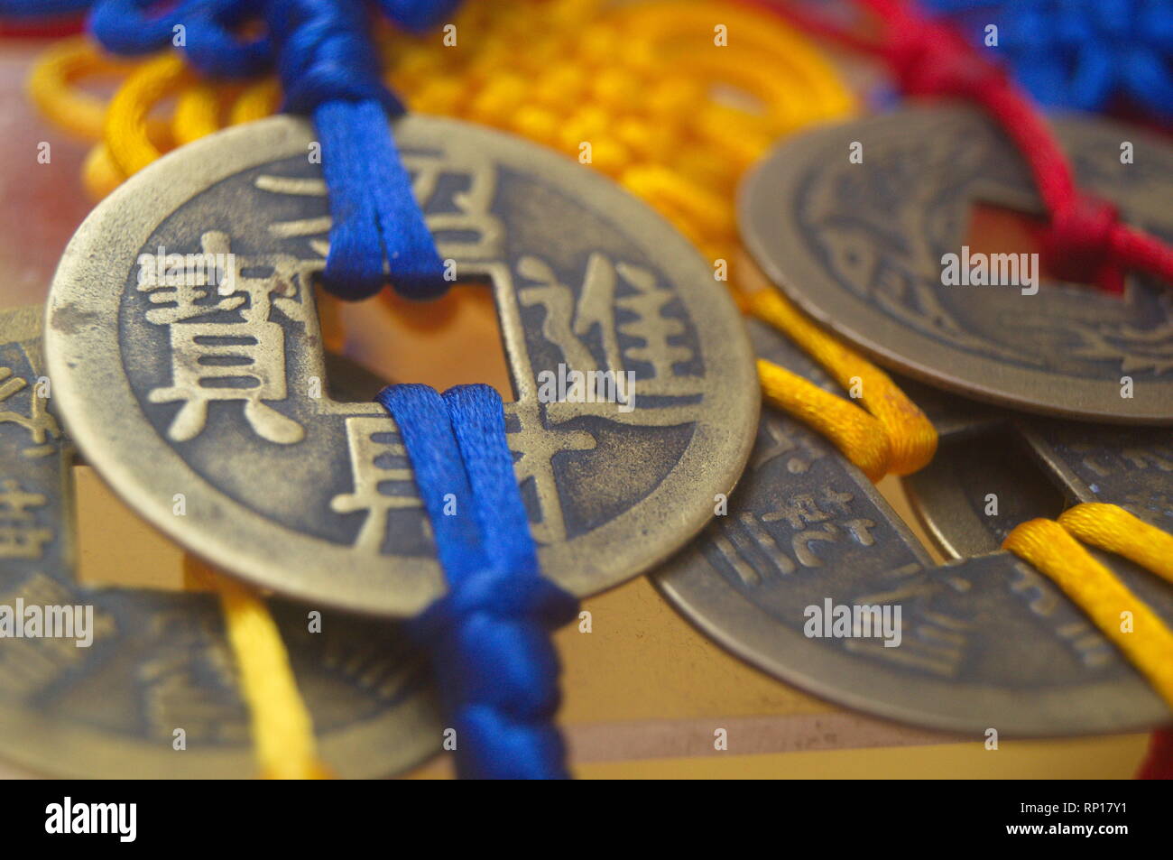 Chinese ancient coin knitting crafts Stock Photo - Alamy