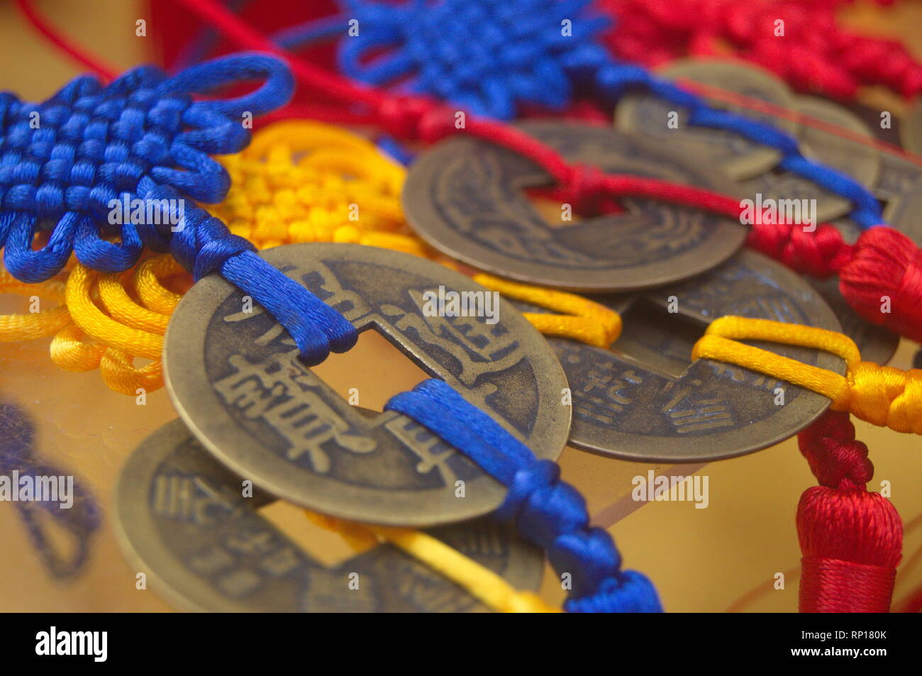 Chinese ancient coin knitting crafts Stock Photo - Alamy