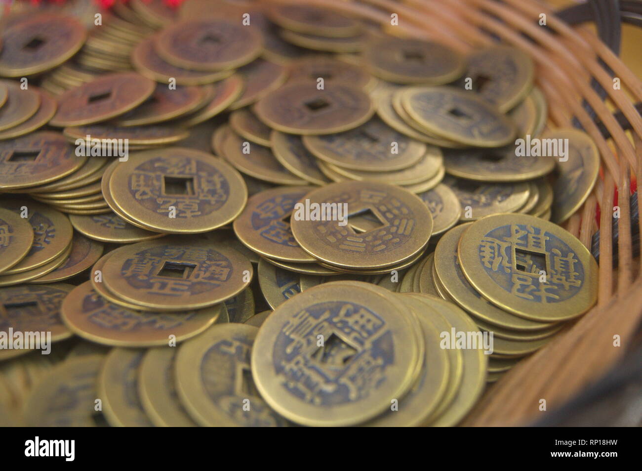 Chinese ancient coin knitting crafts Stock Photo - Alamy