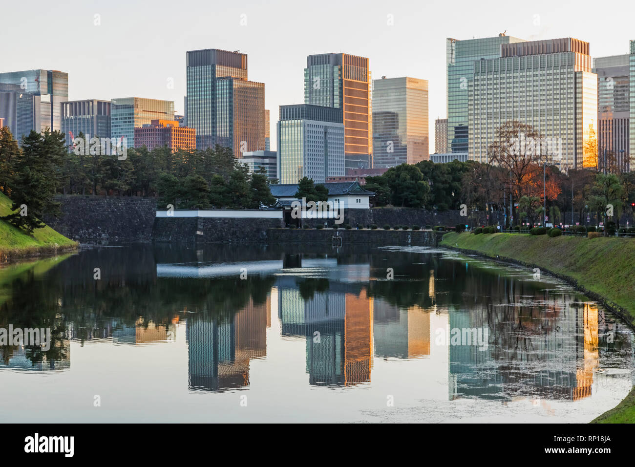 Japan, Honshu, Tokyo, Hibiya, Imperial Palace, Sakuradamon Gate and ...