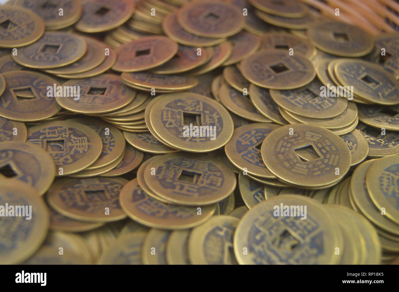 Chinese ancient coin knitting crafts Stock Photo - Alamy