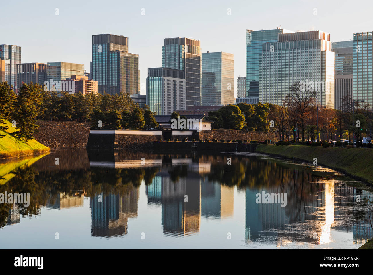 Japan, Honshu, Tokyo, Hibiya, Imperial Palace, Sakuradamon Gate and ...