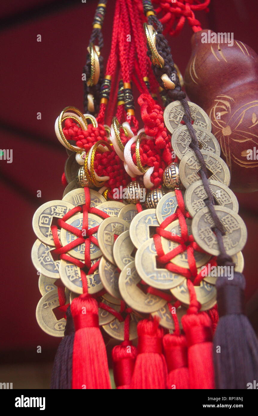Chinese ancient coin knitting crafts Stock Photo - Alamy