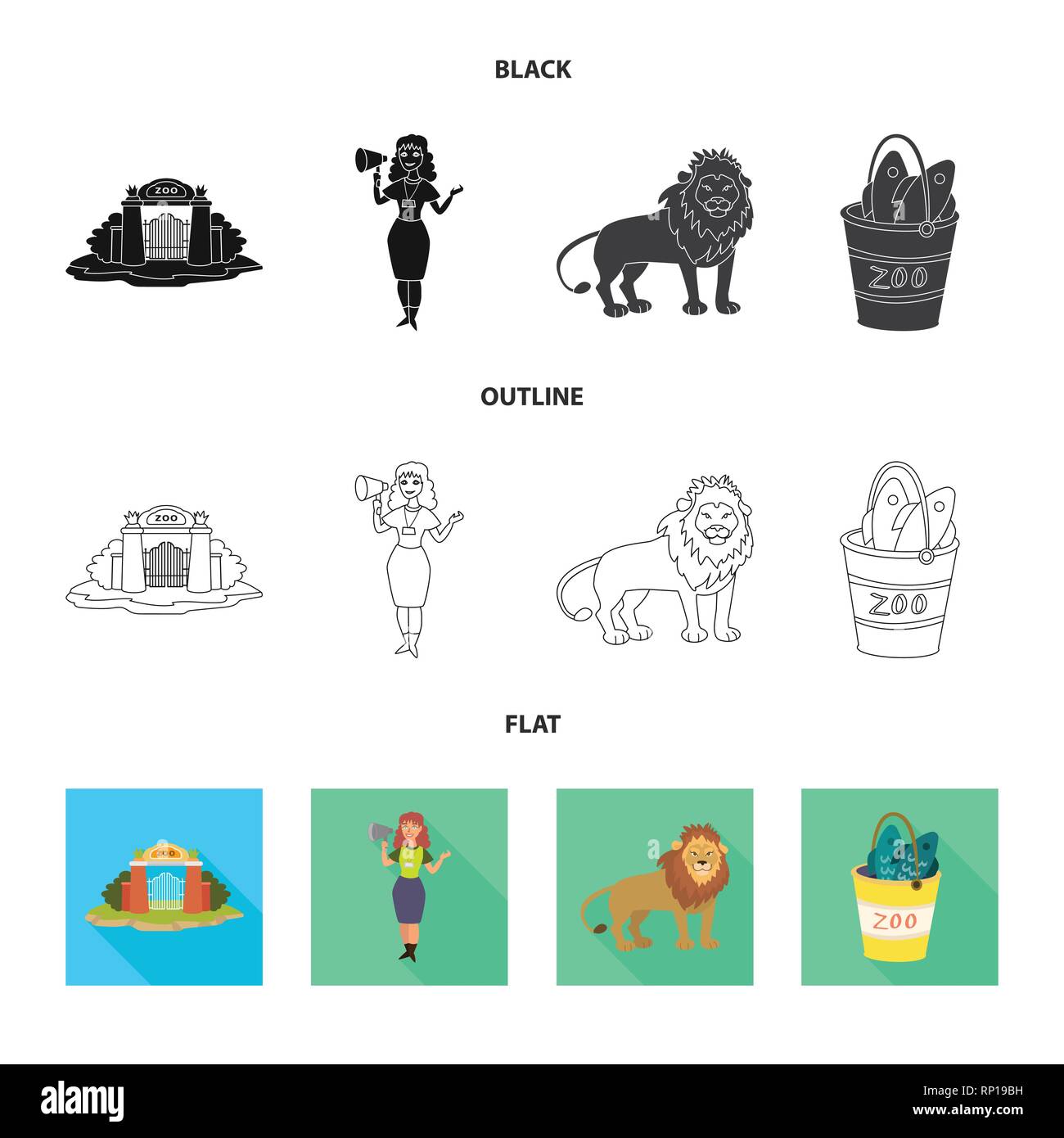 Vector design of nature and fun logo. Set of nature and entertainment ...