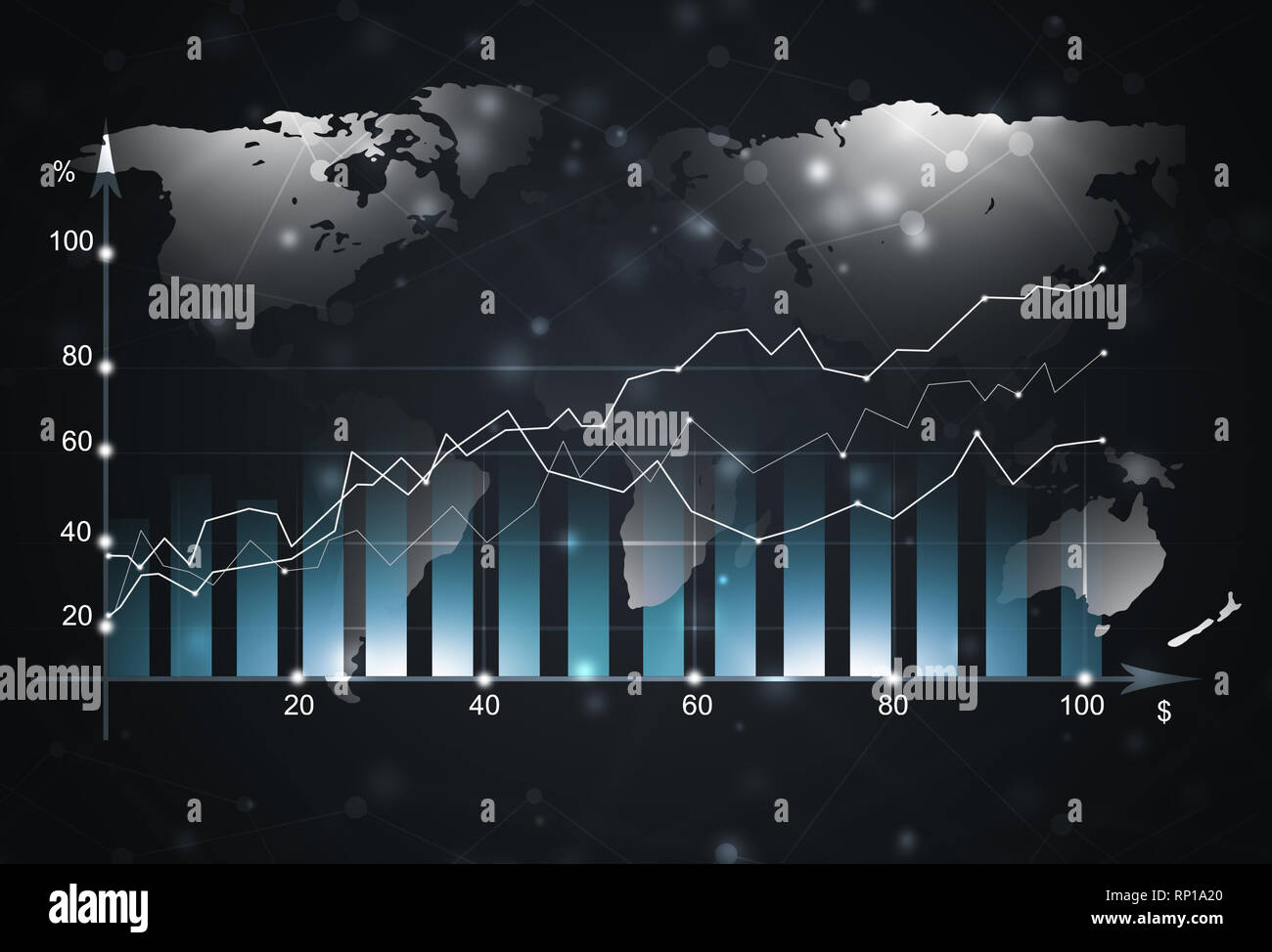 stock market financial diagram business concept background Stock Photo ...