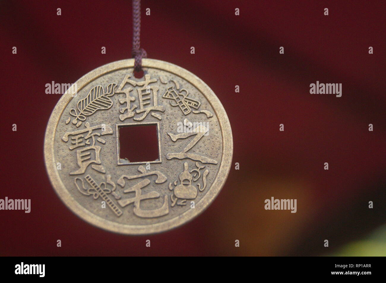 Chinese ancient coin knitting crafts Stock Photo - Alamy